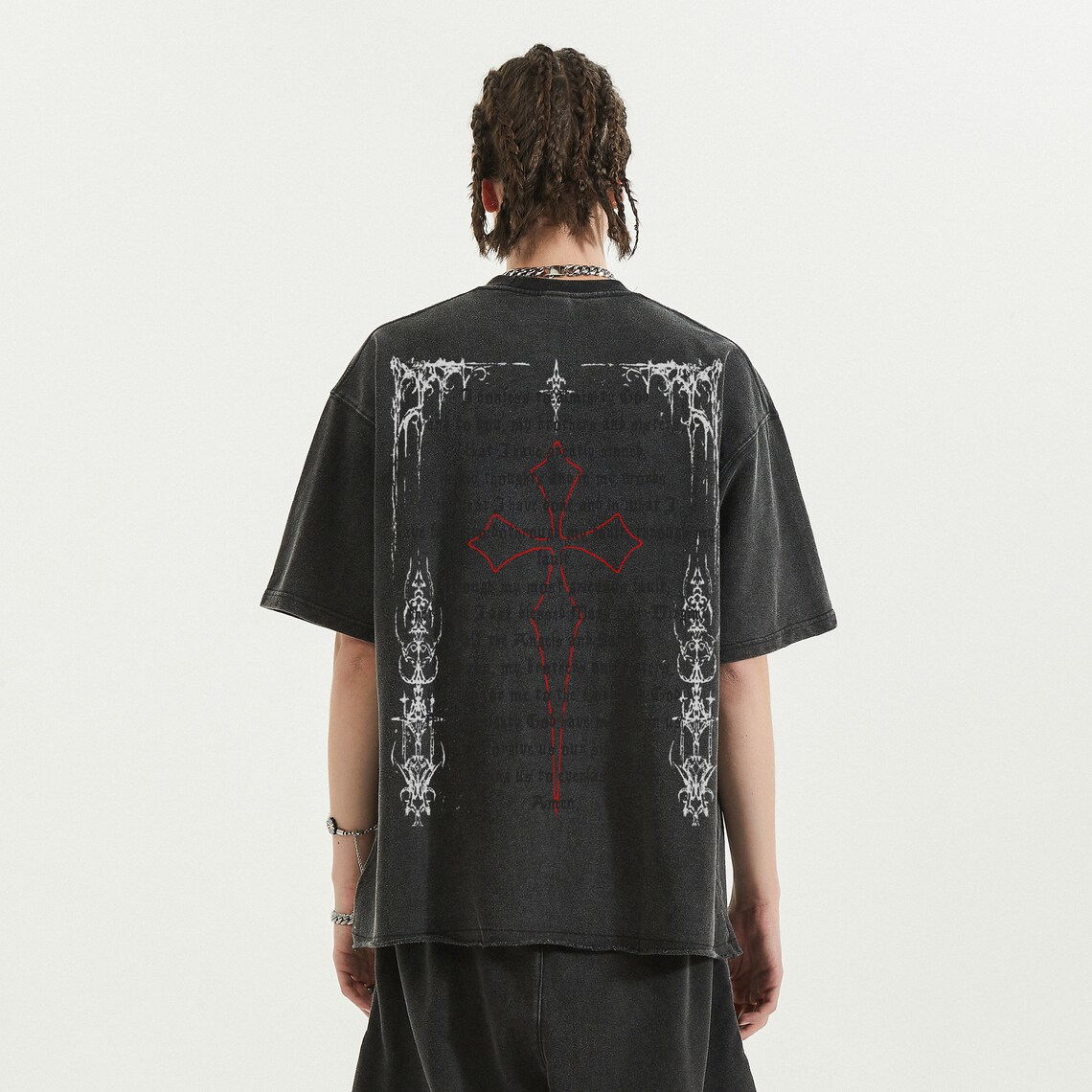 Fallen Angel Tee, 260GSM, Faded Raw Hem, Fashion, Short Sleeve, Crew ...