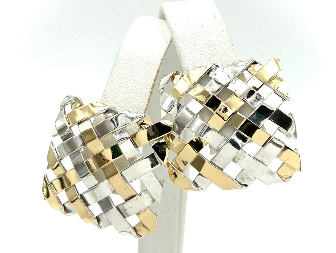 RARE Vintage Designer GABRIEL OFIESH .925 Sterling Silver 18k Yellow ...