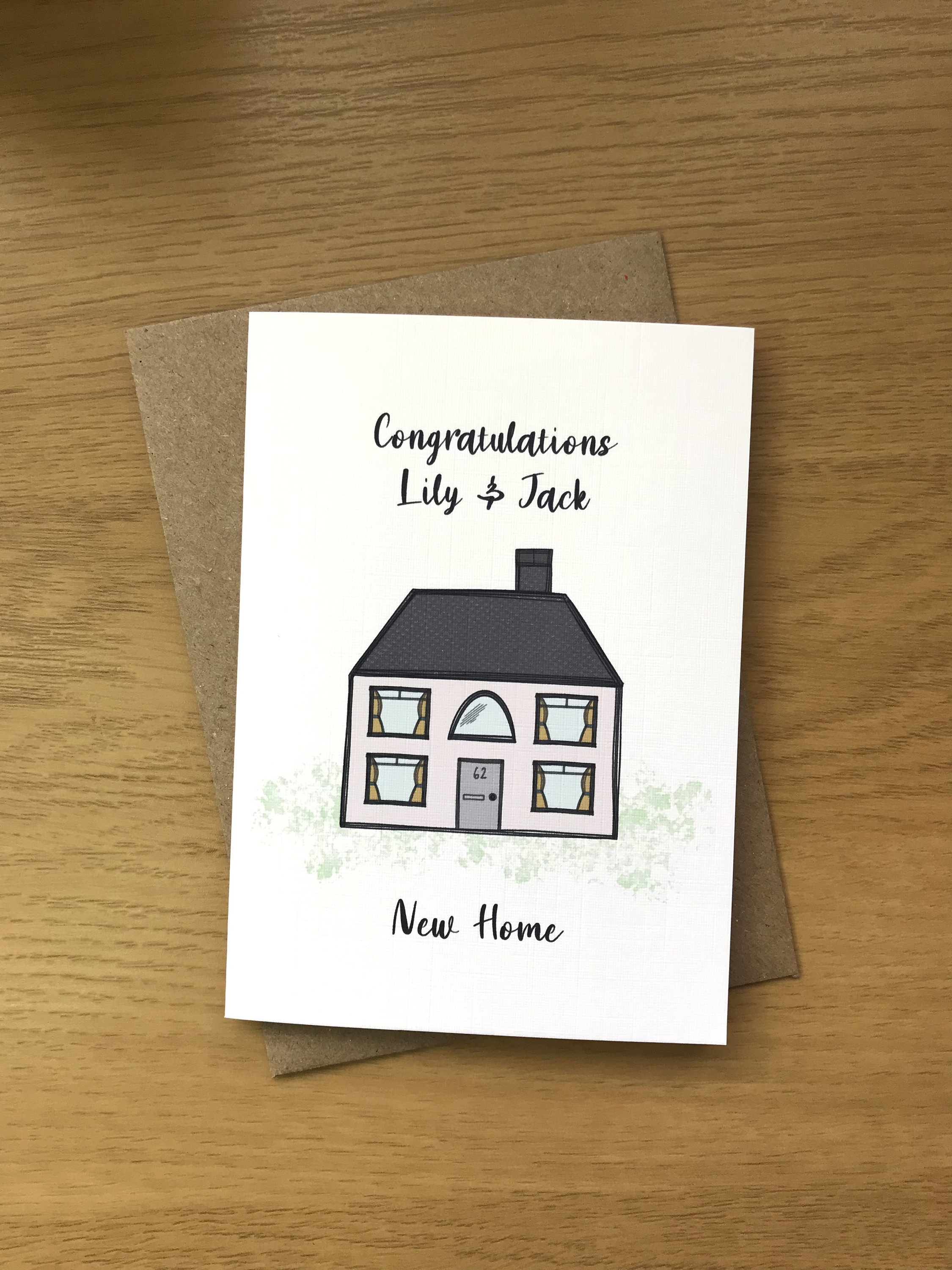 Congratulations New Home Card Personalised With Name/s and - Etsy