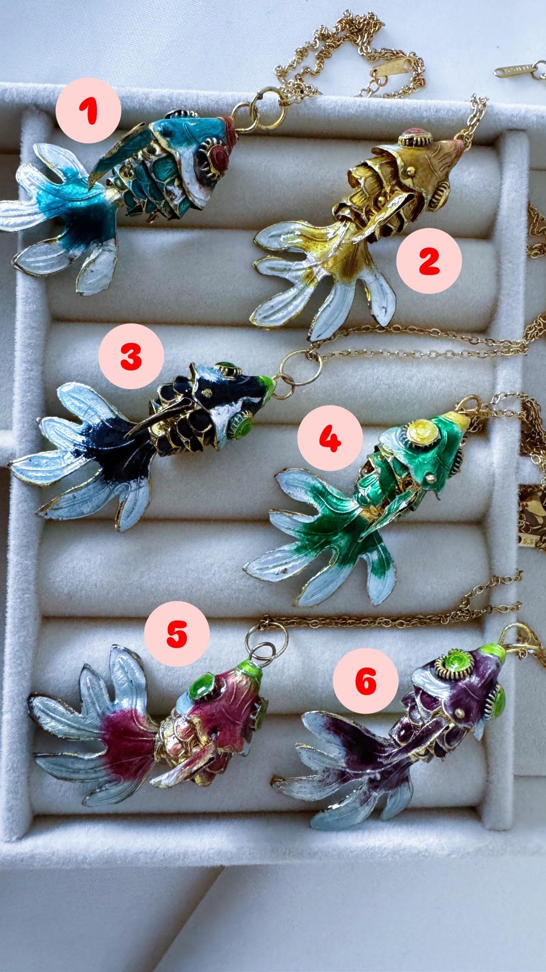 Colorful Large Moving Koi Fish Necklace, Lucky , Gift, Handmade, Koi ...