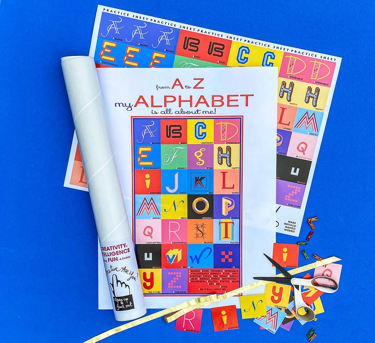 From A-Z My Alphabet is All About Me Alphabet Poster Game Kids Room ...
