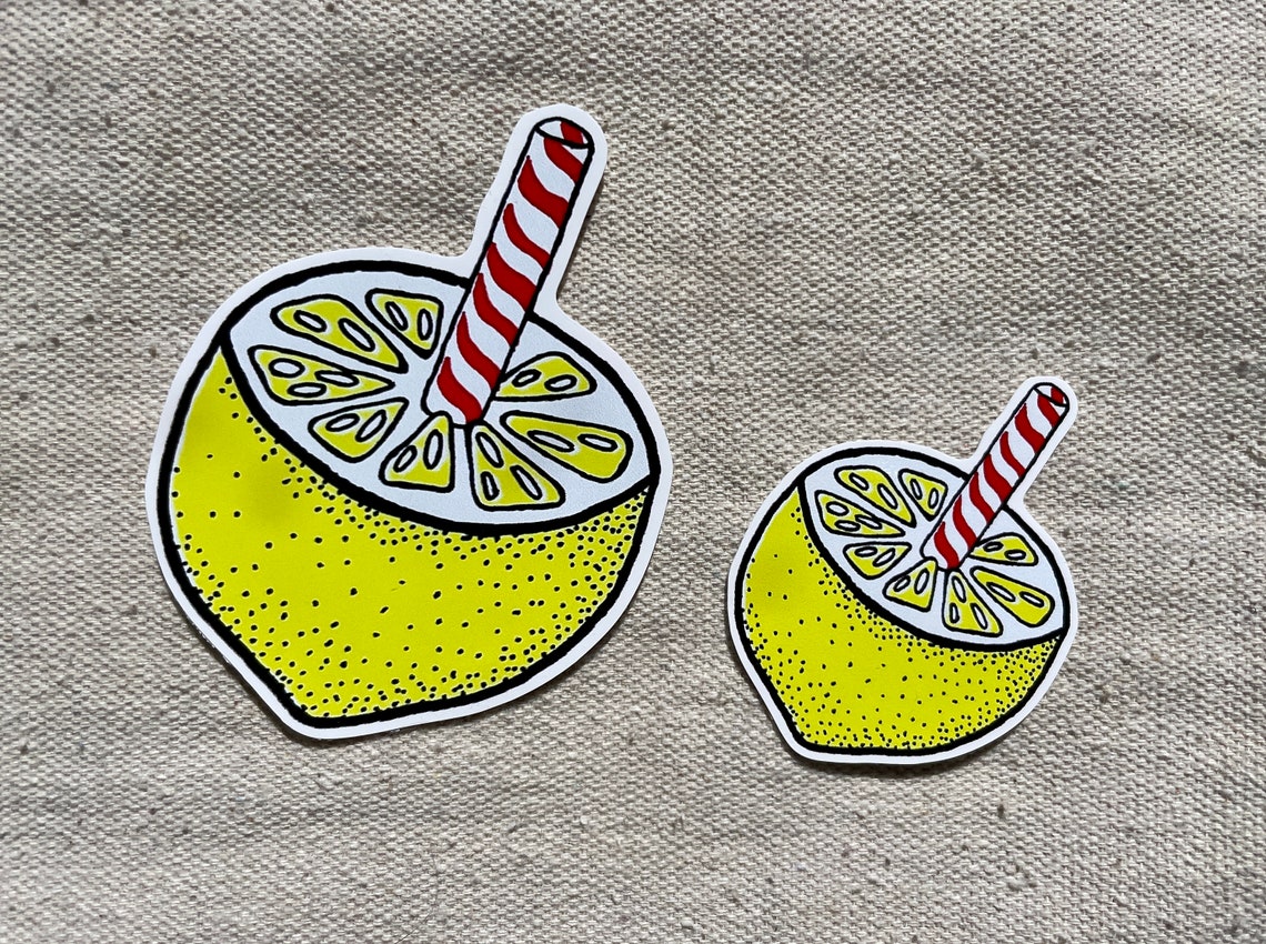Baltimore Lemon Peppermint Stick Stickers 3x3 and 2x2 - Etsy