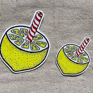 Baltimore Lemon Peppermint Stick Stickers 3x3" and 2x2" - Etsy
