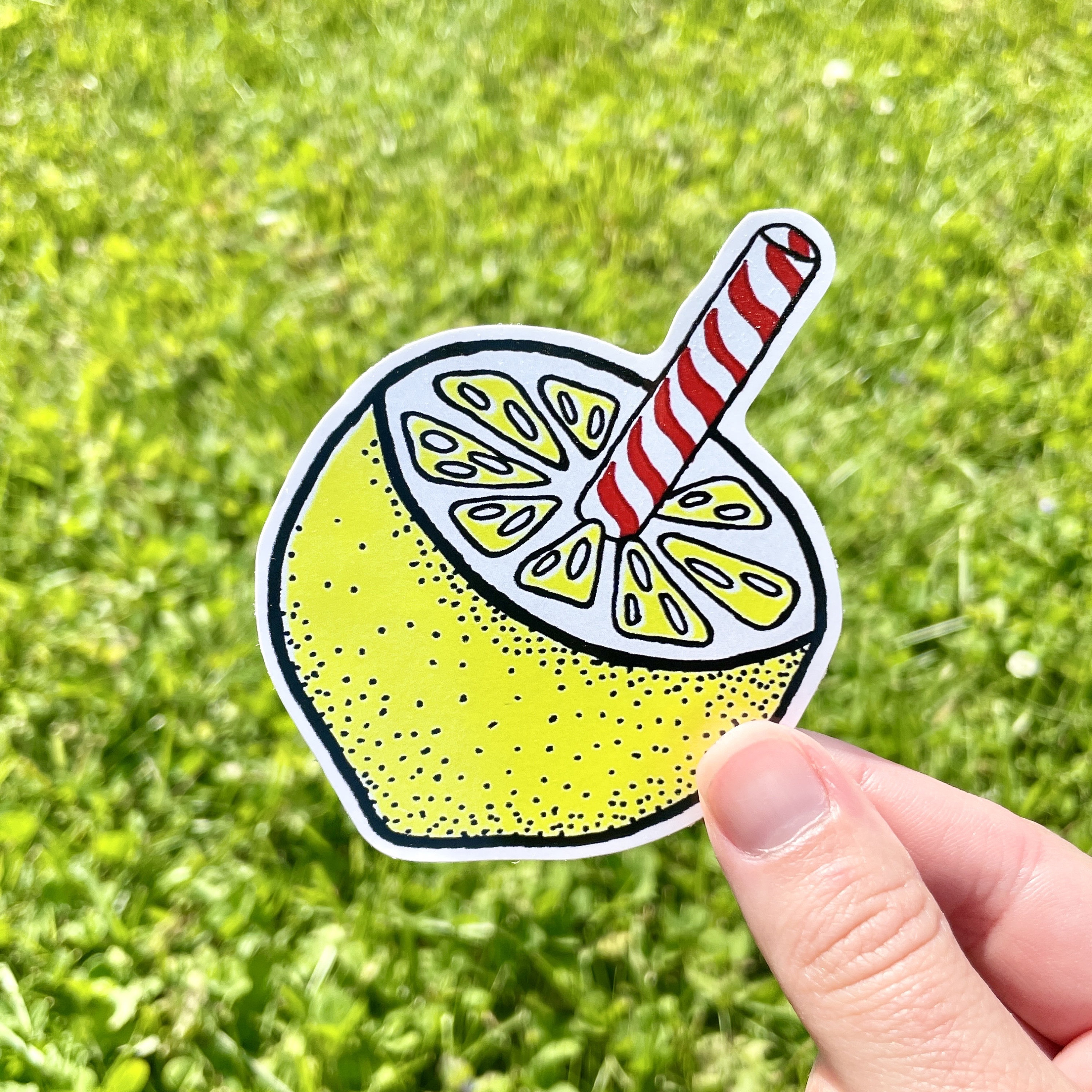 Baltimore Lemon Peppermint Stick Stickers 3x3 and 2x2 - Etsy