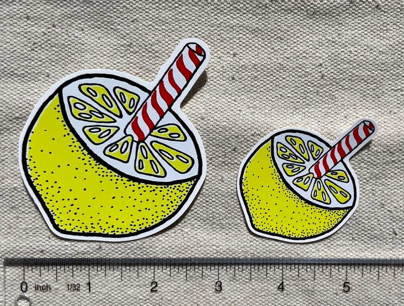 Baltimore Lemon Peppermint Stick Stickers 3x3 and 2x2 - Etsy