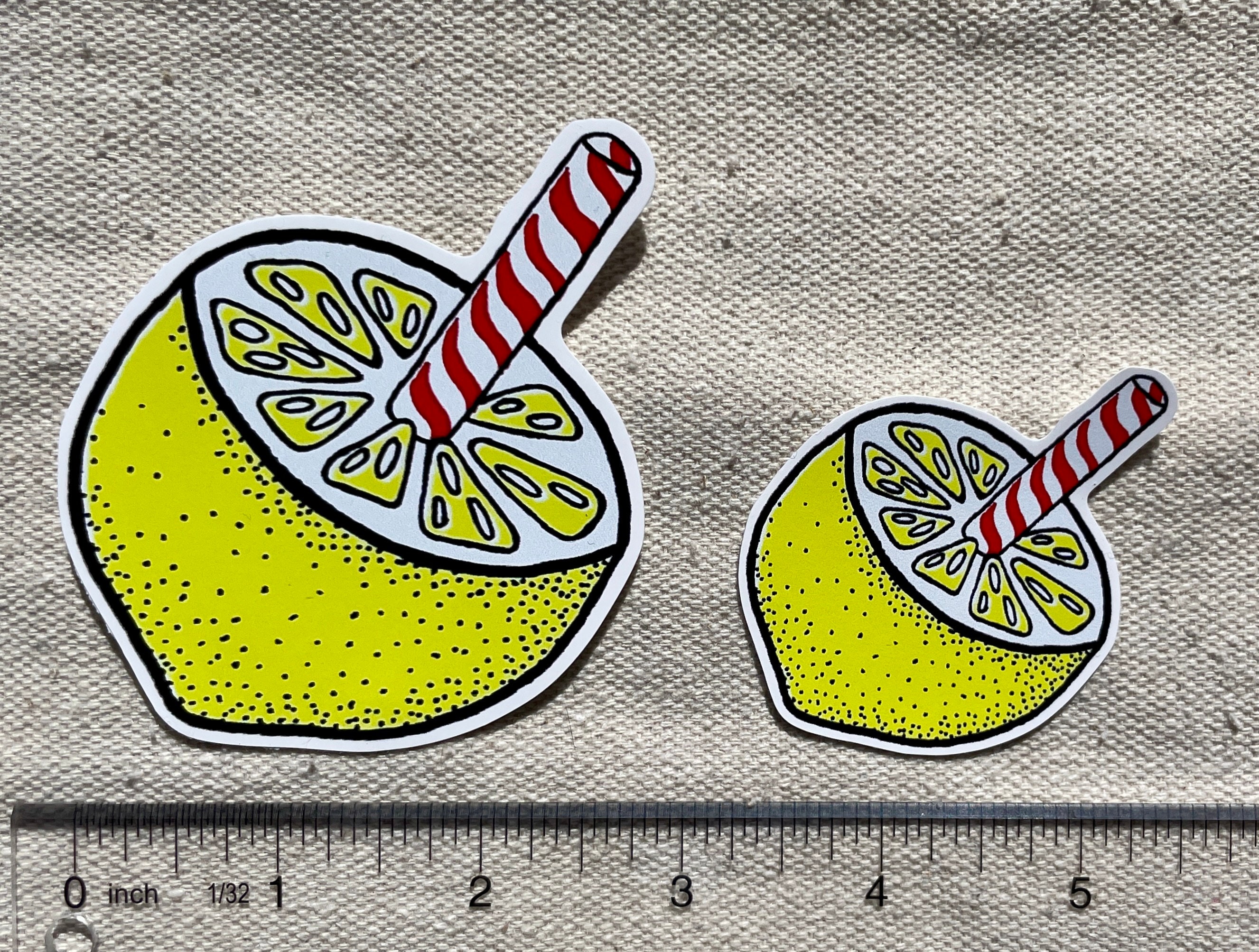 Baltimore Lemon Peppermint Stick Stickers 3x3" and 2x2" - Etsy