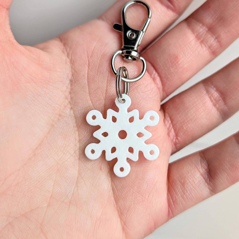 Snowflake Keychain - Etsy
