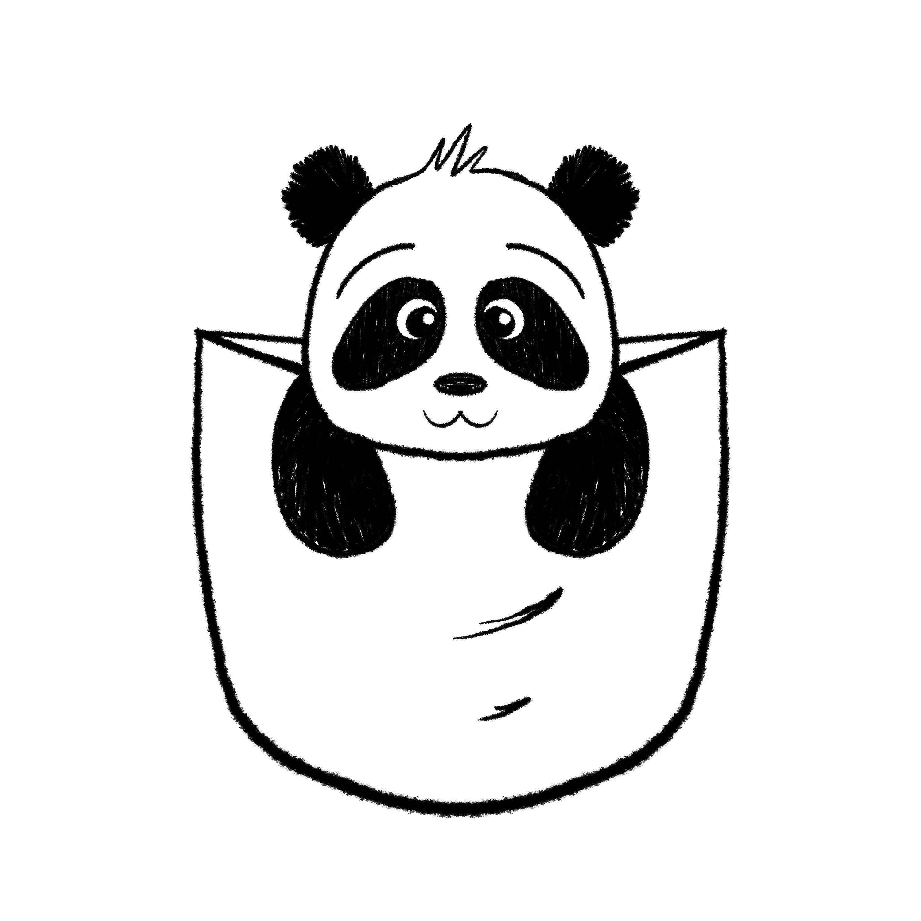 Pocket Panda SVG - Etsy