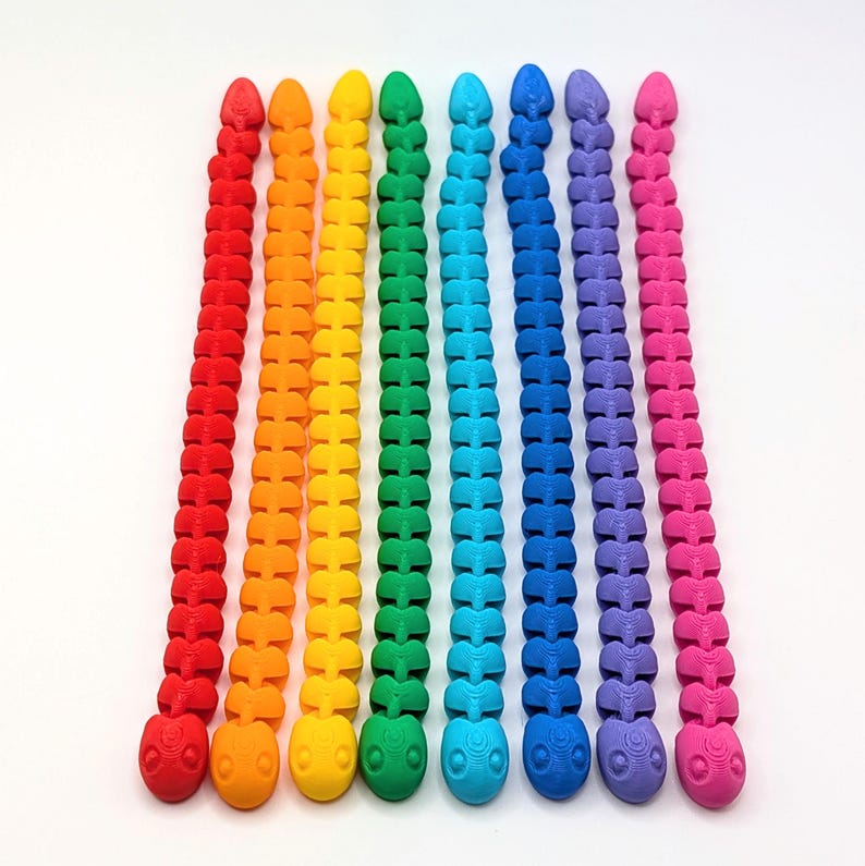 Single - Fidget Snake - 8 Color Options - Etsy