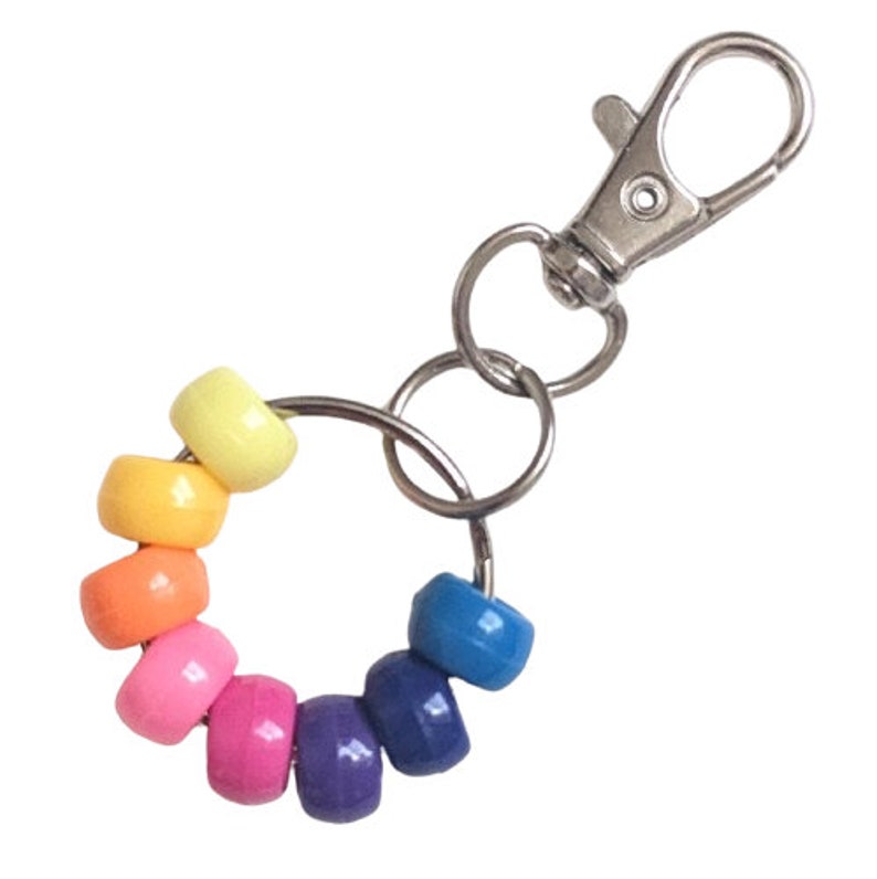 Pony Bead Fidget Keychain With Claw Clasp - Sensory Stim Toy - Etsy