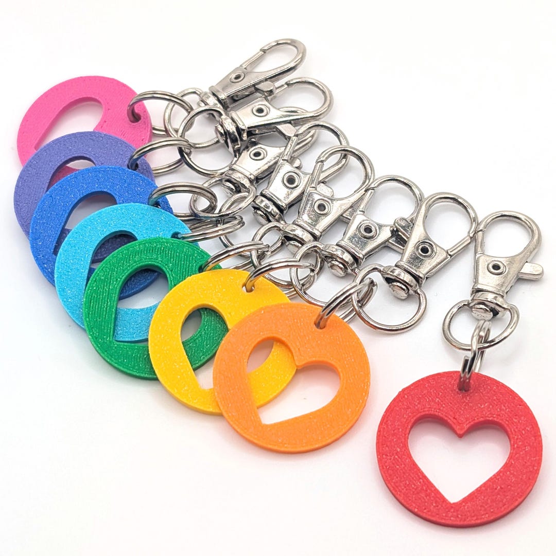 Party Pack - Heart Keychains - Rainbow Sets of 8 - Etsy
