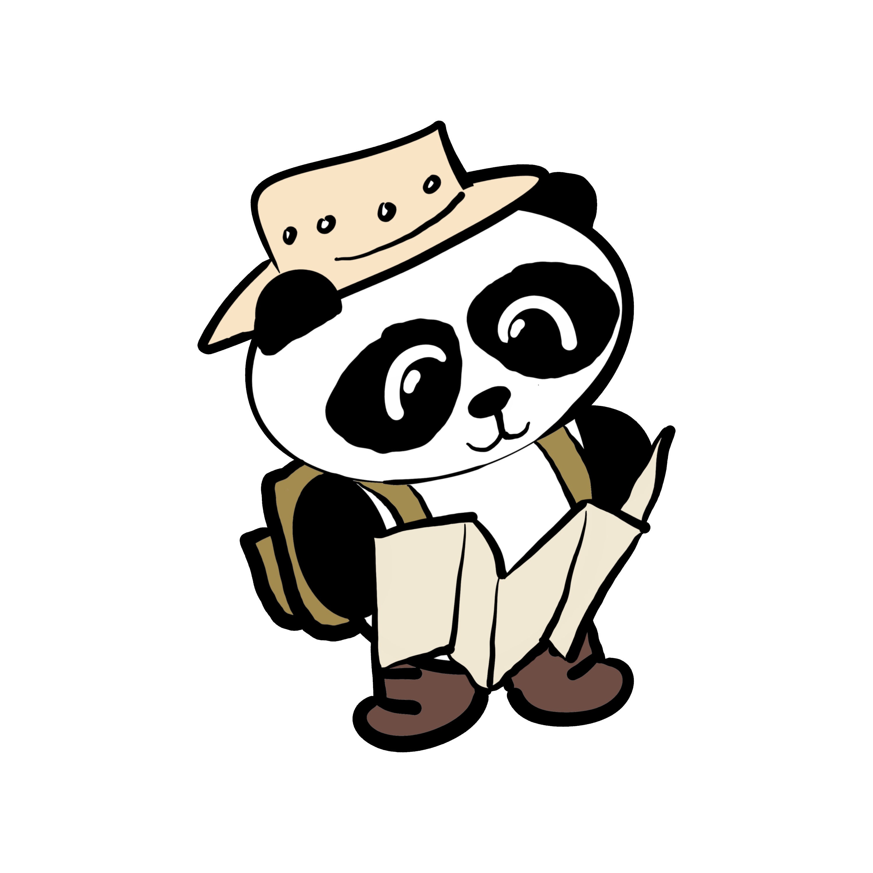 Hiking Panda SVG - Etsy