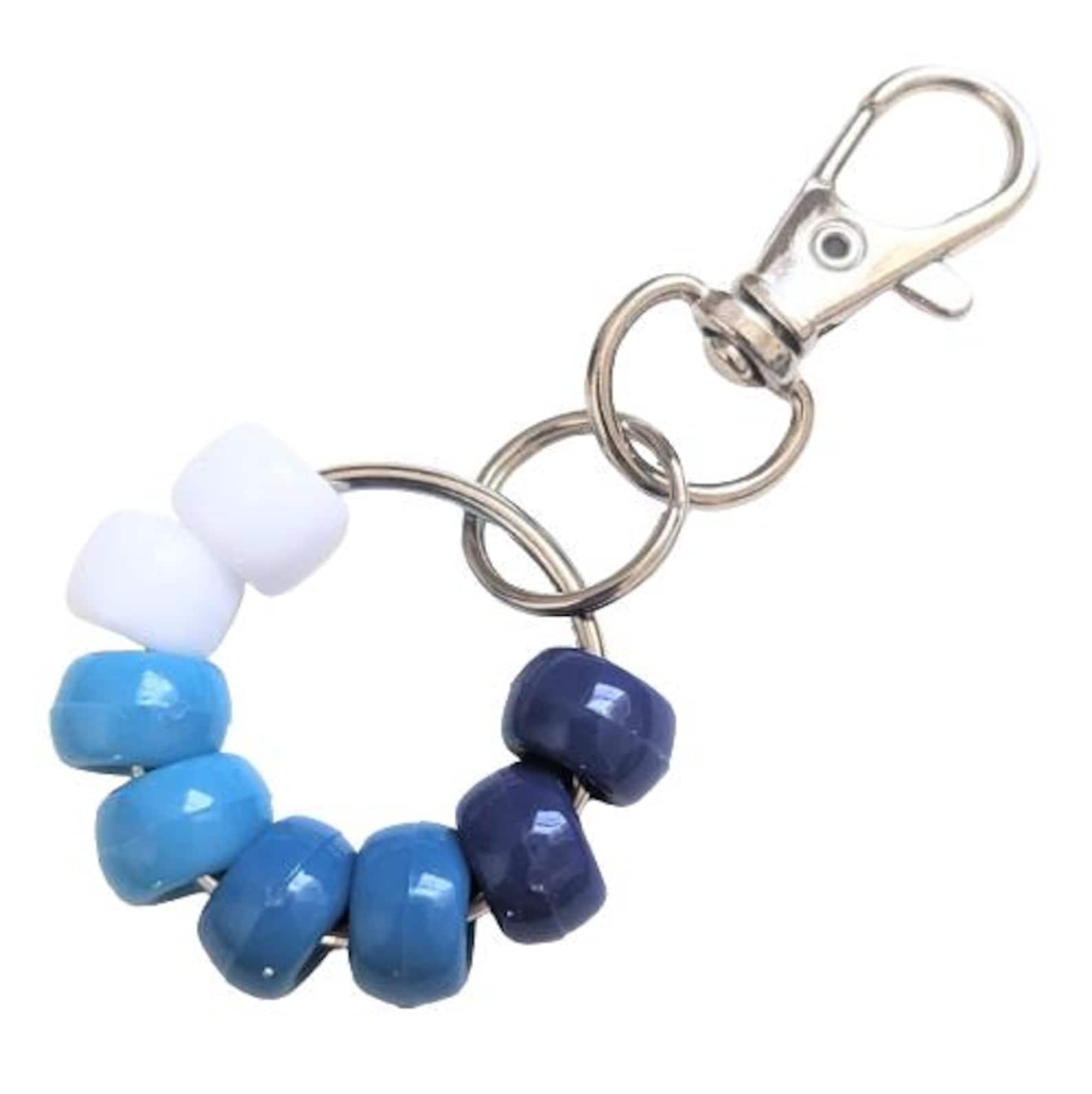Pony Bead Keychain Fidget With Claw Clasp, Multiple Styles, Sensory Toy ...