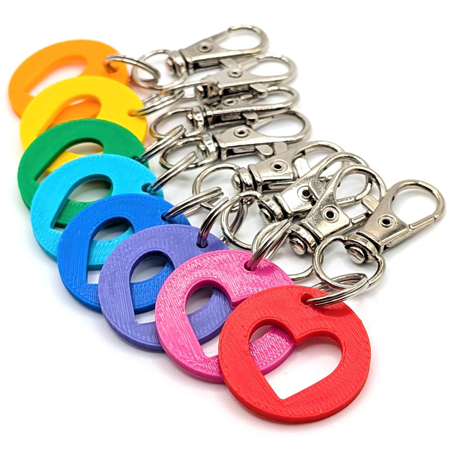 Party Pack - Heart Keychains - Rainbow Sets of 8 - Etsy