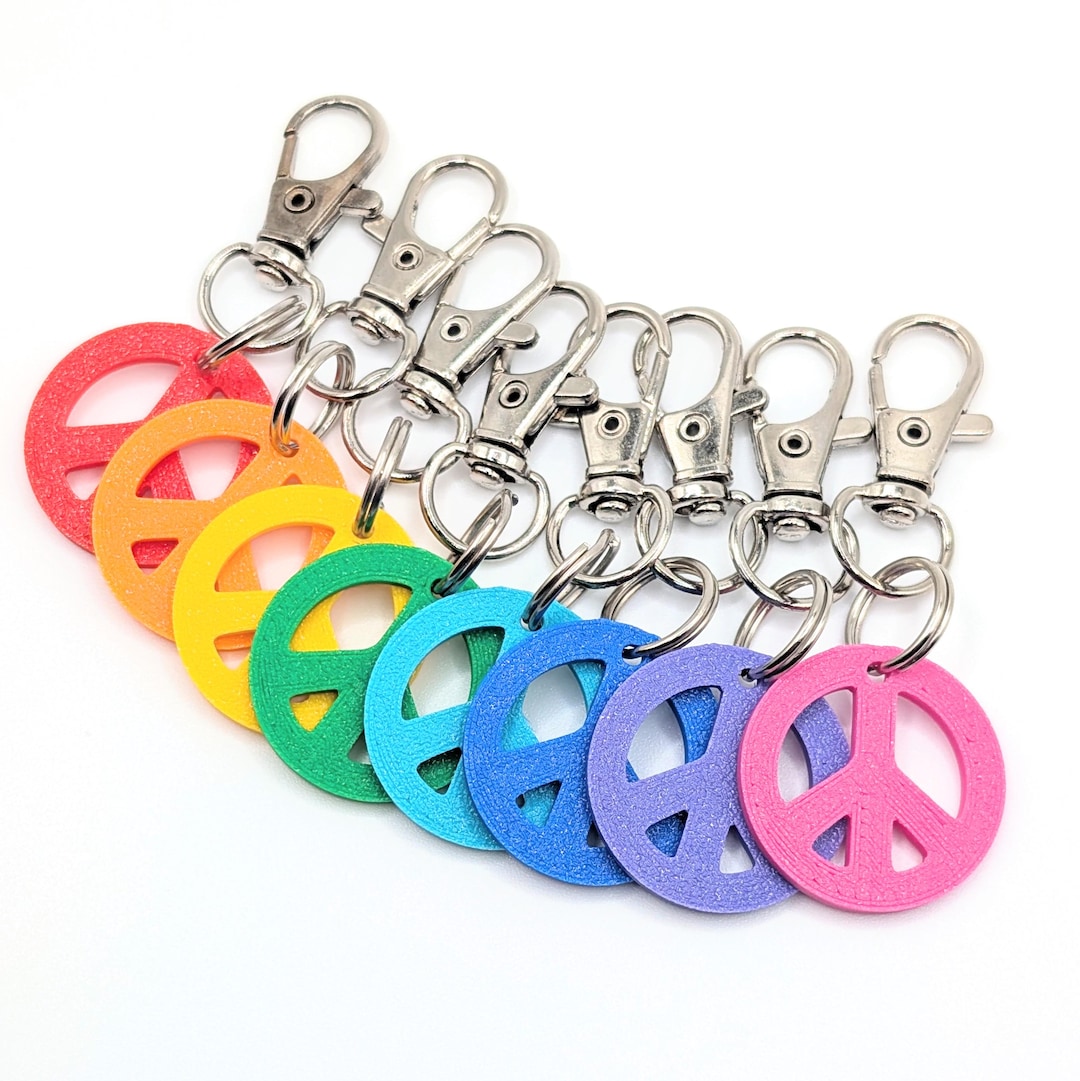Party Pack - Peace Sign Keychains - Rainbow Sets of 8 - Etsy