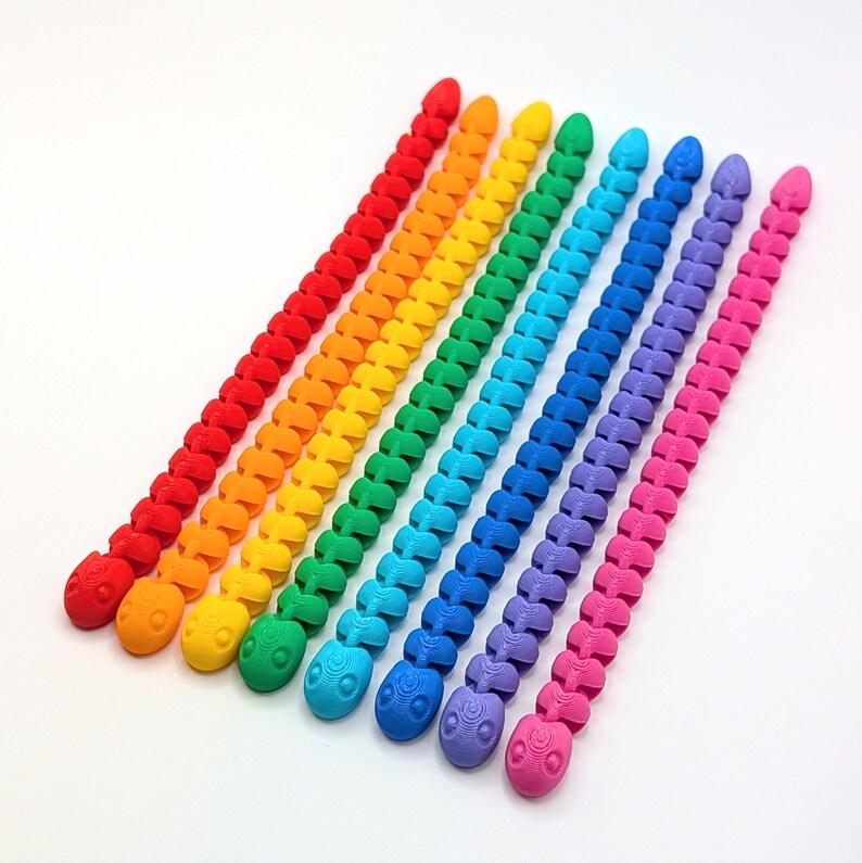 Single - Fidget Snake - 8 Color Options - Etsy