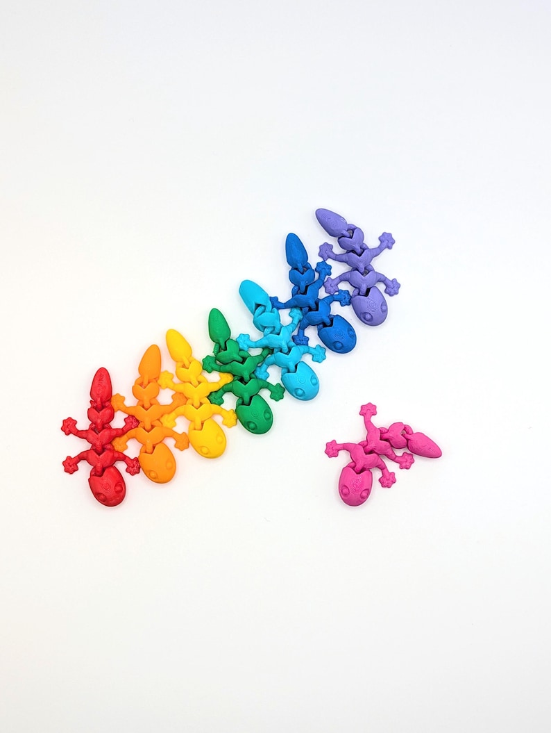 Mini Lizard Fidgets - Rainbow Packs of 8 - Bulk Gifts - Etsy Australia