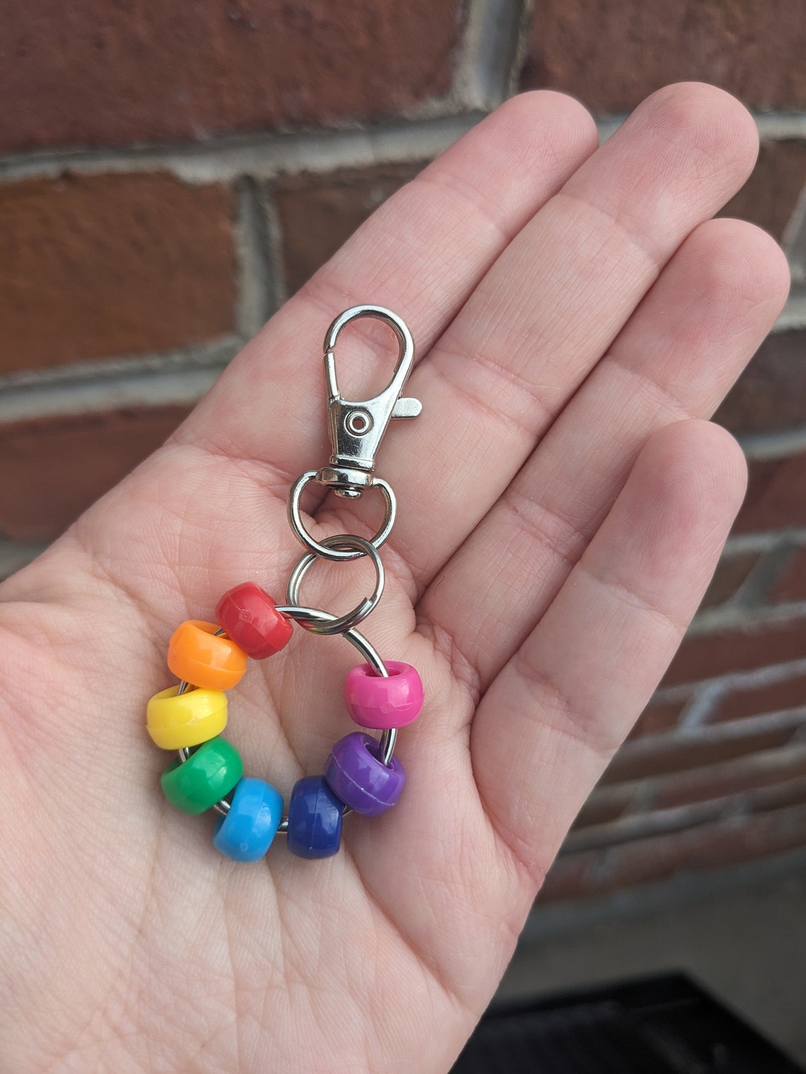 Pony Bead Keychain Fidget With Claw Clasp, Multiple Styles, Sensory Toy ...