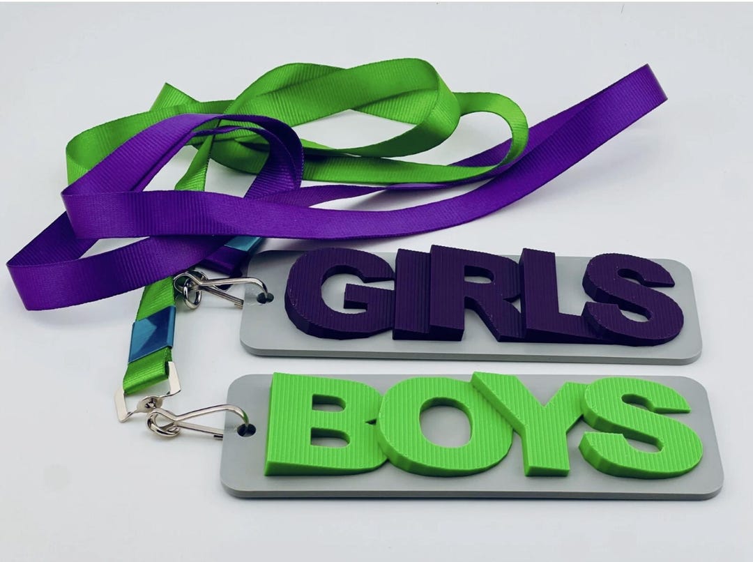 Girl & Boy Bathroom Pass Set – Durable, Cute, and Classroom-ready! - Etsy