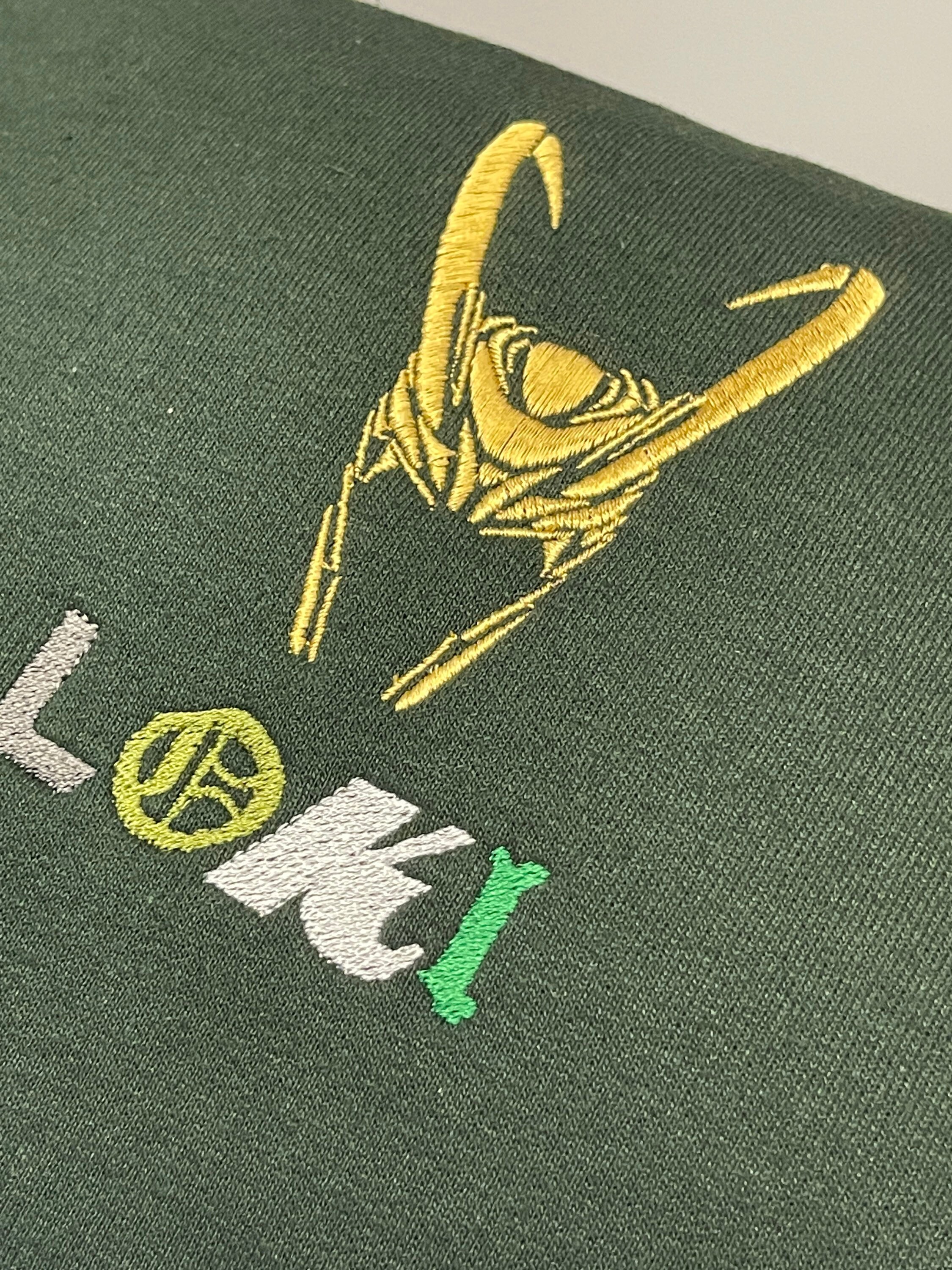 Loki Embroidery Sweatshirt | Etsy