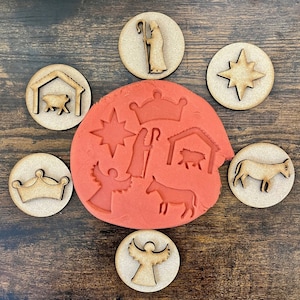Nativity Play Dough Stampers, Festive Stocking Filler, Kids Nativity ...