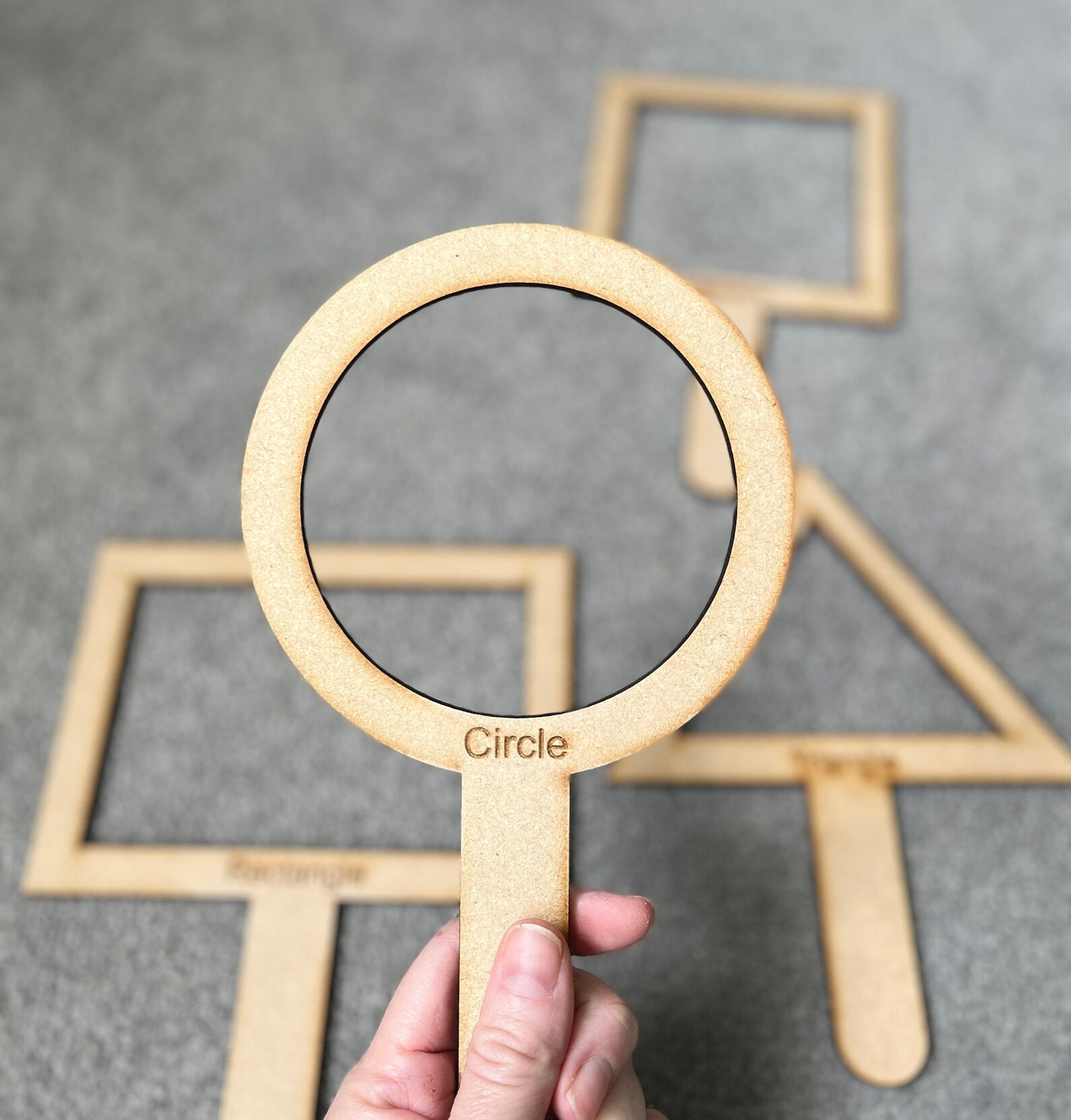 Shape Toys Wooden Shape Finders Shape Wands Preschool - Etsy