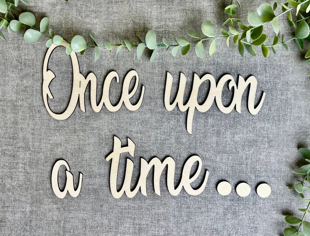 Once Upon A Time Wall Art, Reading Corner Decor, Nursery Wall Art Text ...
