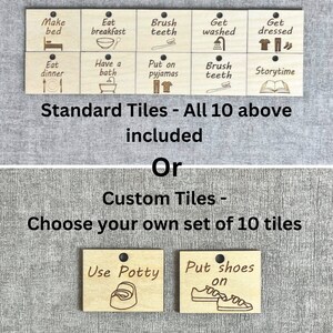 Personalised Wooden Daily Routine Chart, Kids Daily Routine Board ...