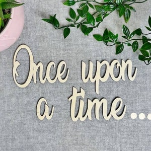 Once Upon A Time Wall Art, Reading Corner Decor, Nursery Wall Art Text ...