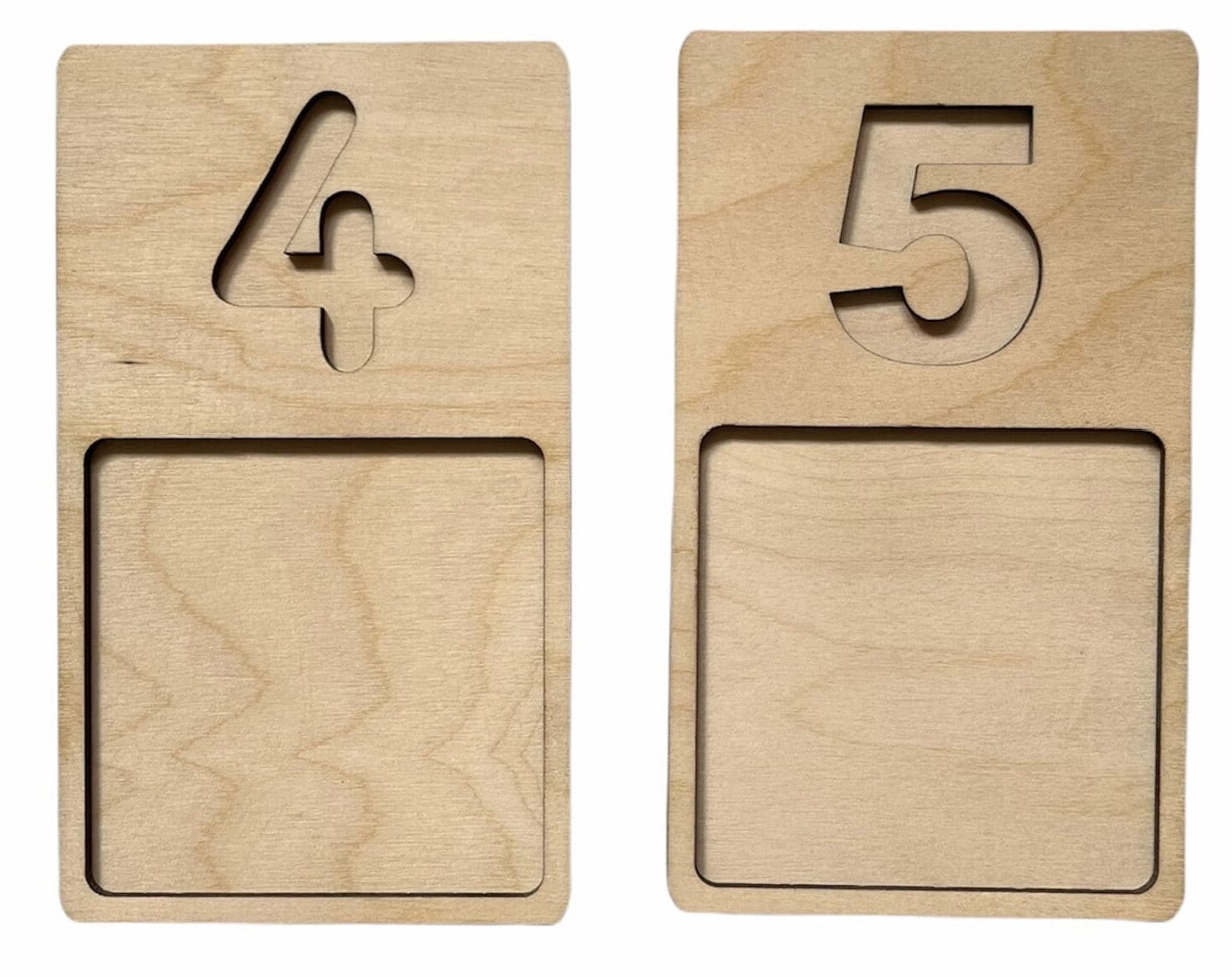 Wooden Number Trays for Counting Wooden Number Boards - Etsy UK