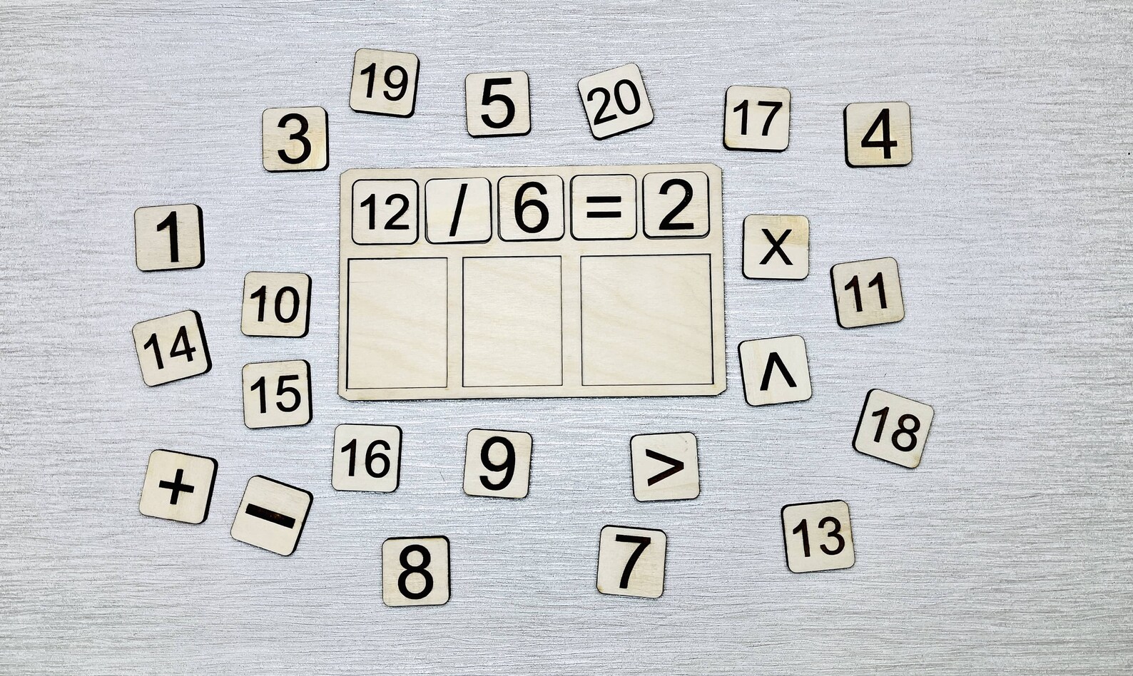 Wooden Maths Boards With Numbers and Symbols Learning Through - Etsy UK