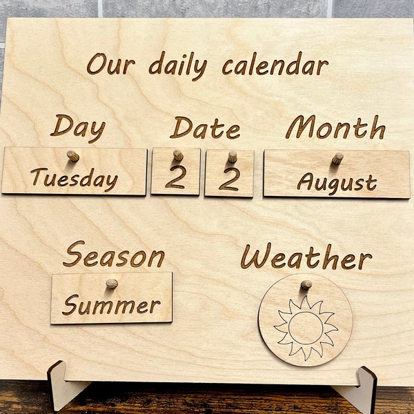 Montessori Calendar - Etsy