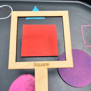 Shape Toys, Wooden Shape Finders, Shape Wands, Preschool Learning ...