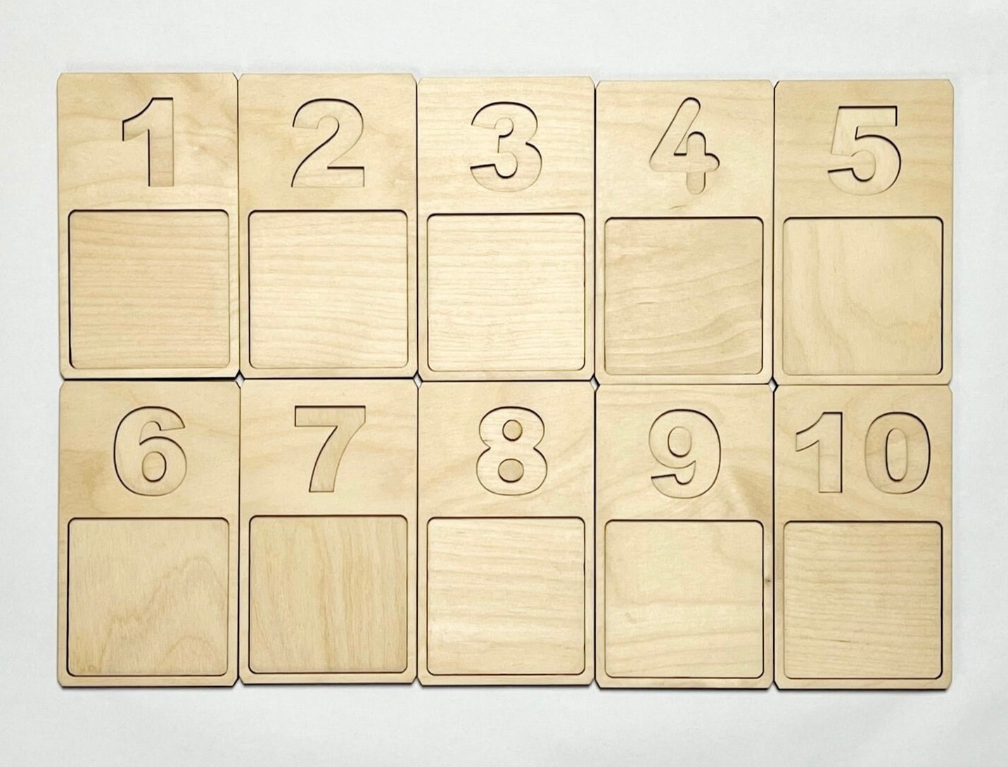 Wooden Number Trays for Counting Wooden Number Boards - Etsy UK