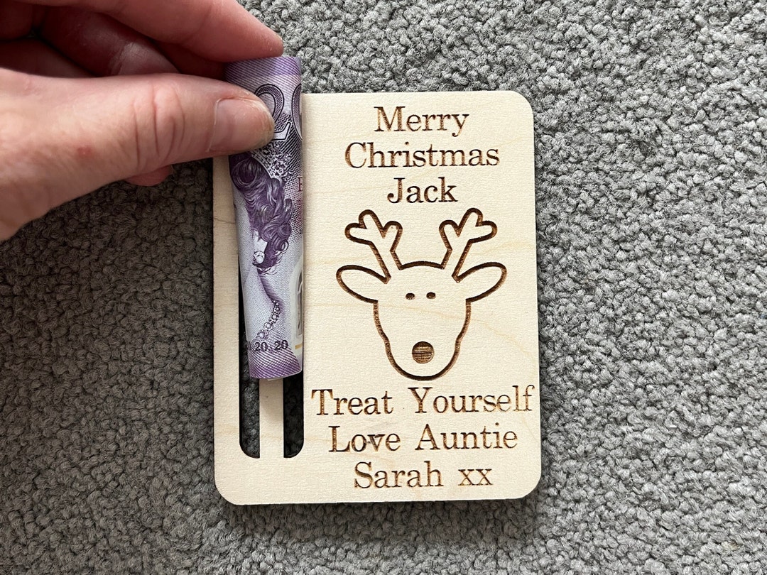 Personalised Christmas Money Card, Money Wallet, Money Gift for Kids ...
