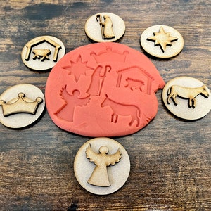 Nativity Play Dough Stampers, Festive Stocking Filler, Kids Nativity ...