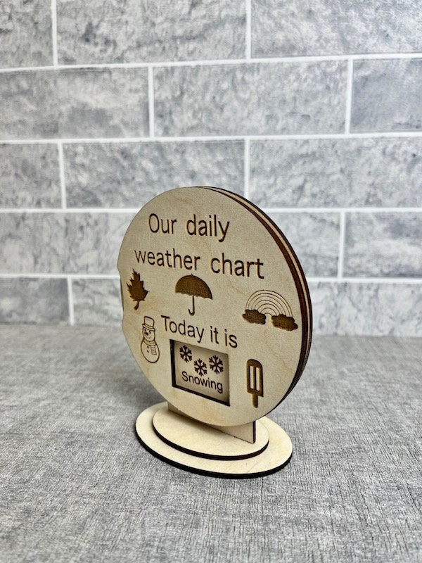 Wood Weather Chart Personalised Wooden Weather Board - Etsy