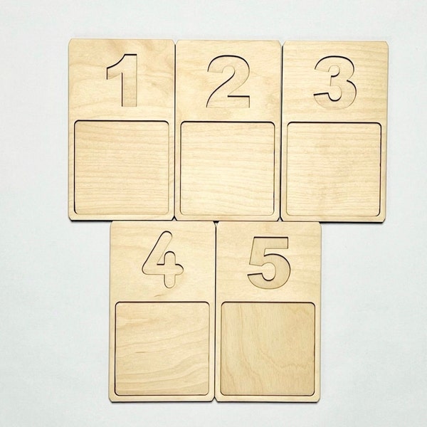 Wooden Number Counting Tray - Etsy