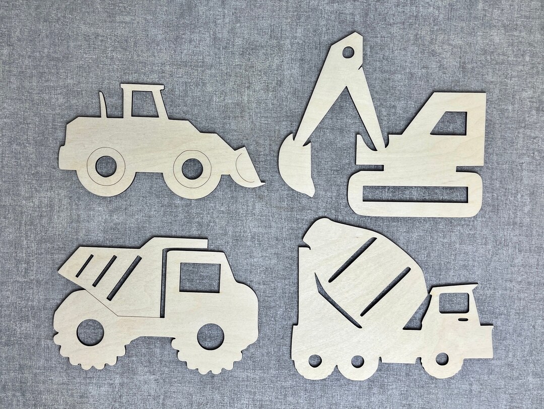 Large Construction Shapes, Kids Bedroom Decor, Digger Nursery Decor ...
