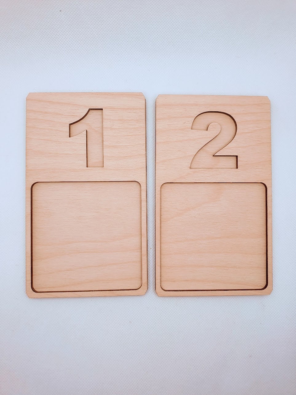 5 wooden number trays Wooden number tiles Children's | Etsy