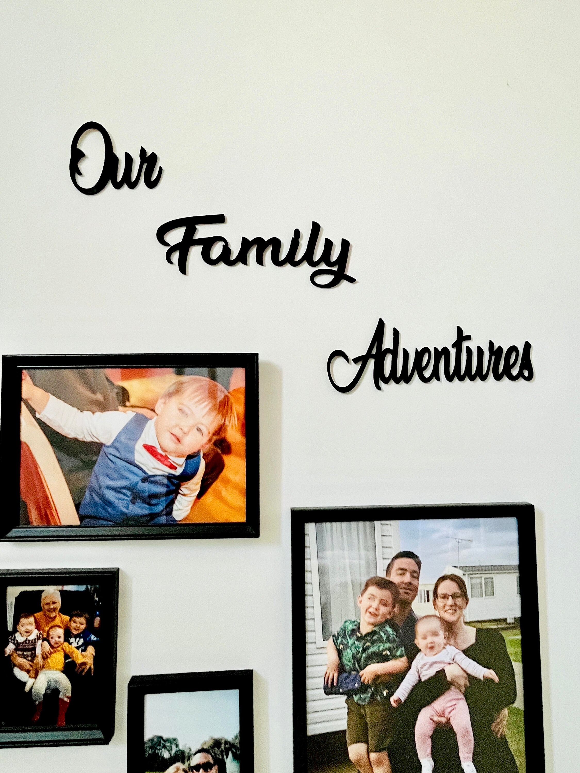 Wall Words, Our Family Wall Art, Family Wall Art Text, Our Adventures ...
