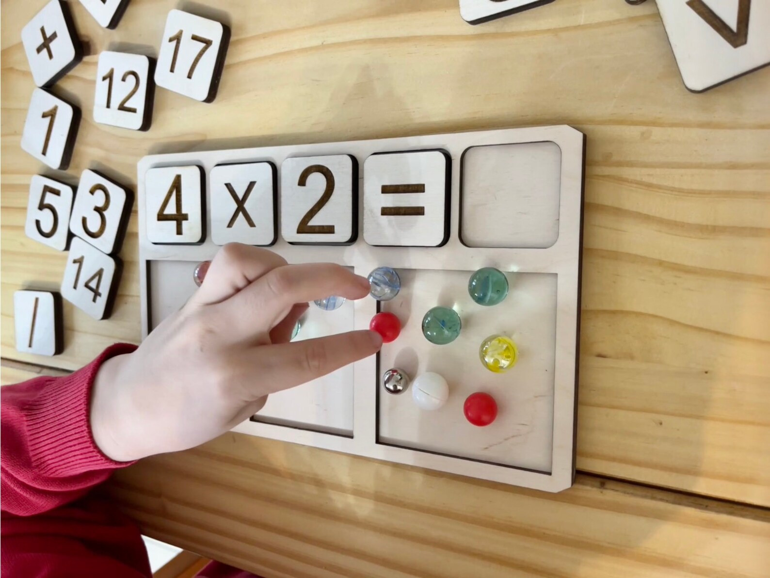 Wooden Maths Boards With Numbers and Symbols Learning Through - Etsy UK