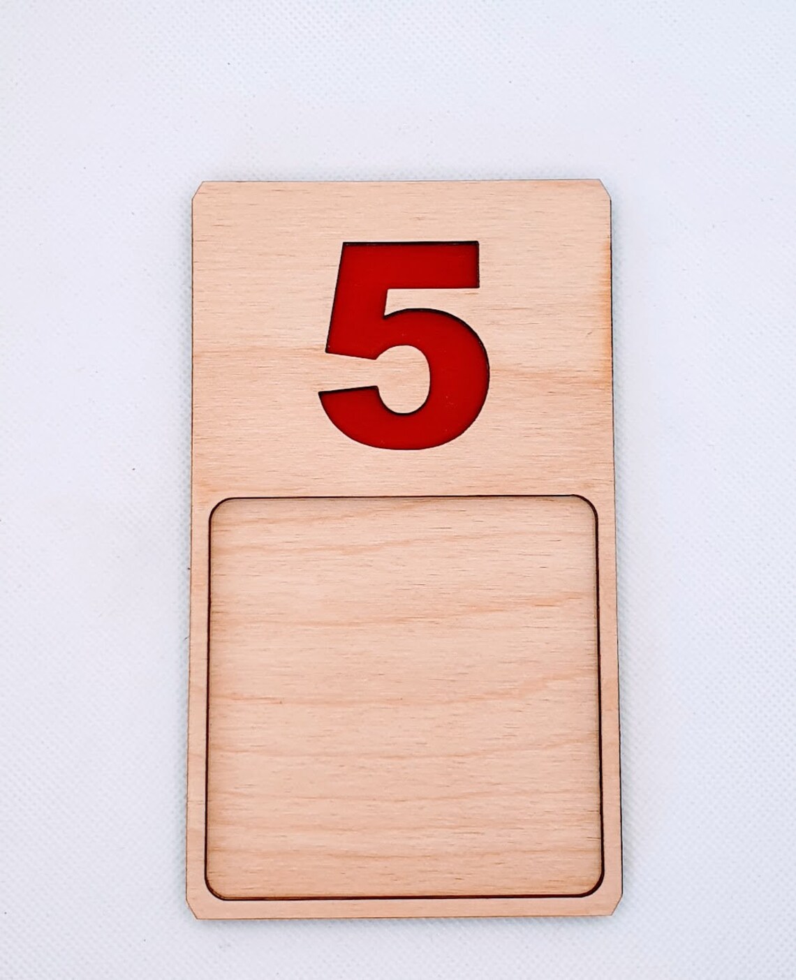5 wooden number trays Wooden number tiles Children's | Etsy