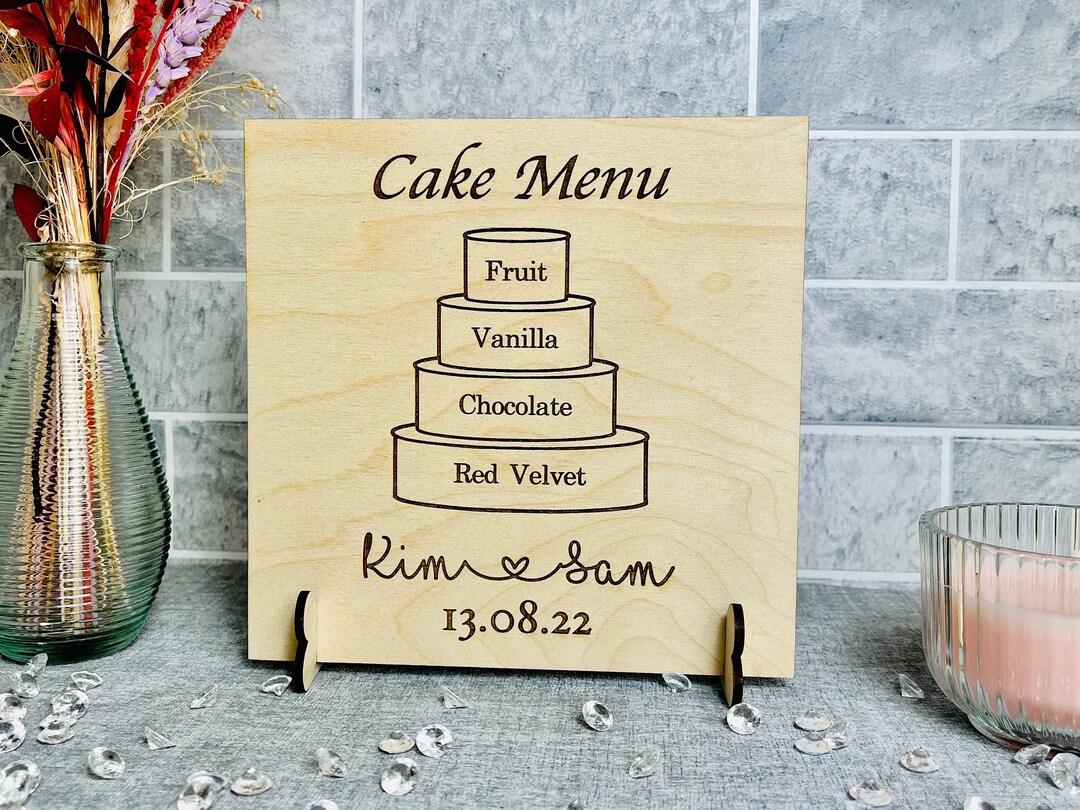 Wedding Cake Sign, Custom Wedding Cake Sign, Lets Eat Cake Sign ...