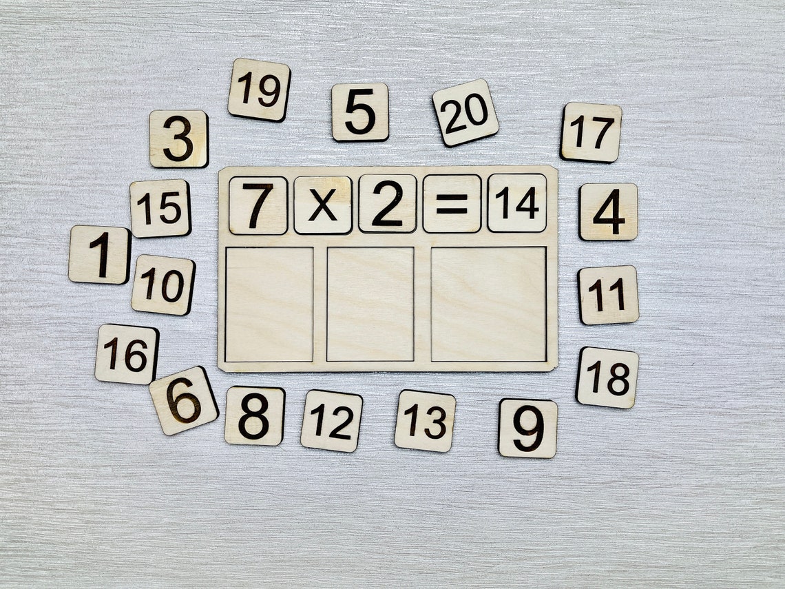 Wooden Maths Boards With Numbers and Symbols Learning Through - Etsy UK