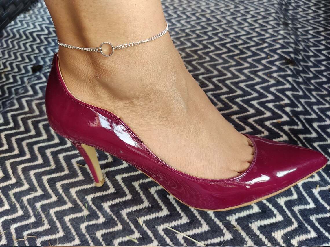 Discreet Submissive Day Anklet, BDSM Sub Submissive O Ring Anklet ...