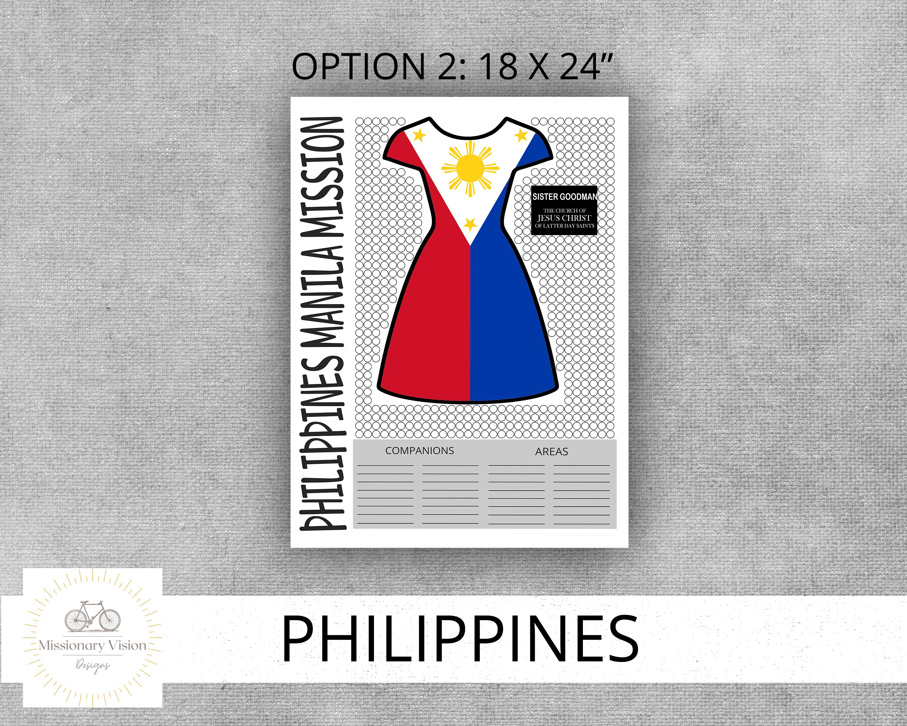 Philippines Mission, Sister Missionary Countdown Calendar - Etsy