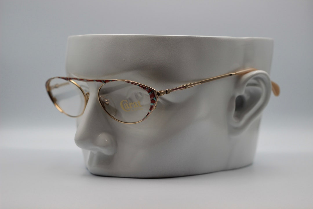90s Carat by Carl Zeiss Frame Germany Gold&painted Women Eyewear NOS - Etsy