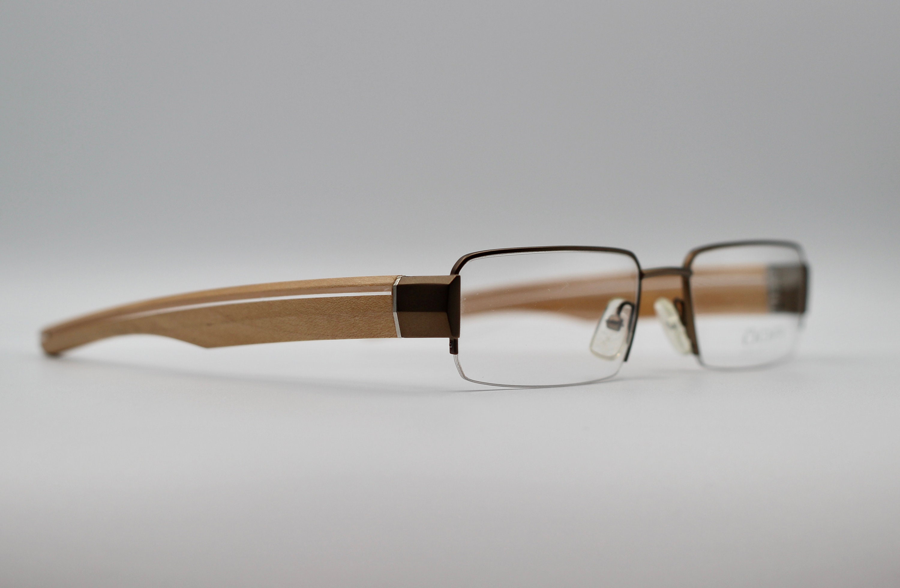 Morel ÖGA 2000s Eyeglasses Made of Wood Temple Newoldstock - Etsy