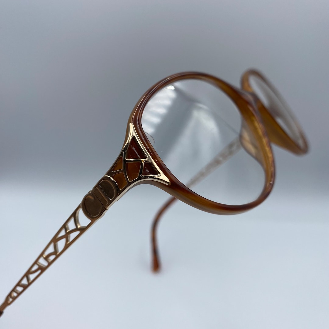 80s Christian Dior Optyl %100 Authentic Honey Colored&gold Women ...